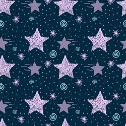 Star line seamless pattern Royalty Free Vector Image