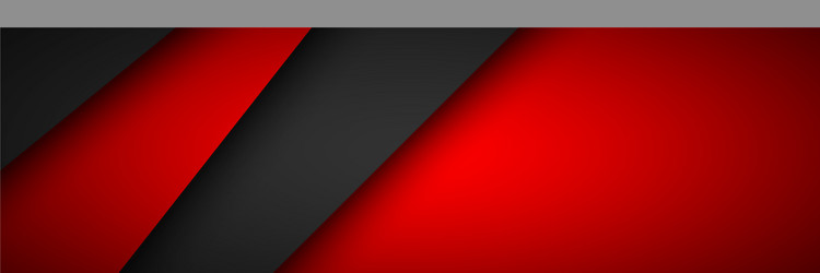 Abstract black and red wave banner header Vector Image