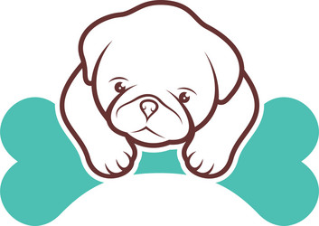 Bone dog logo design creative dog logo design Vector Image