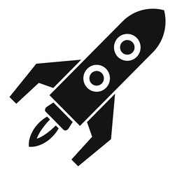 Fast rocket icon simple velocity boost Royalty Free Vector