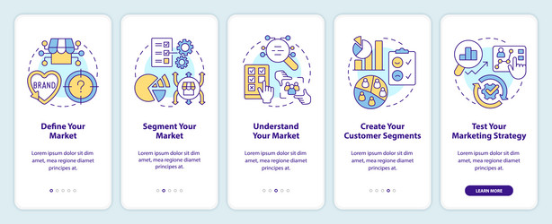 Get started with segmentation blue gradient Vector Image