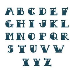 Old school tattoo alphabet letters tattoo Vector Image