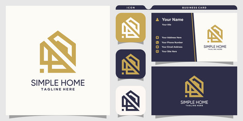 Simple home logo with modern concept for business Vector Image