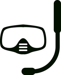 A cartoon concept dive glasses toast Royalty Free Vector