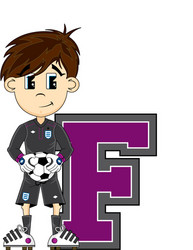 F is for football Royalty Free Vector Image - VectorStock