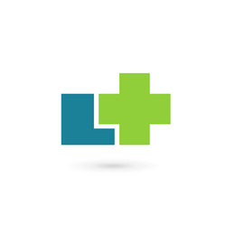 Letter m medical simple geometric square logo Vector Image