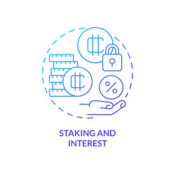Staking and interest concept icon Royalty Free Vector Image