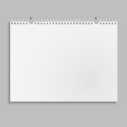 Blank wall calendar with spring Royalty Free Vector Image