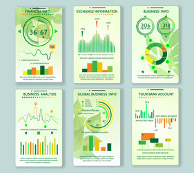 Monitoring dashboard template Royalty Free Vector Image