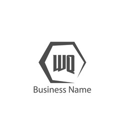 Initial letter wq logo template design Royalty Free Vector