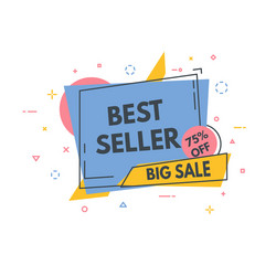 Line discount banner Royalty Free Vector Image