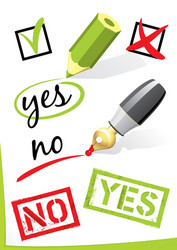 Quill writing on paper cartoon Royalty Free Vector Image