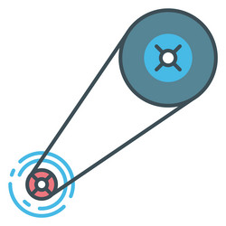 Isometric belt drive icon Royalty Free Vector Image