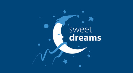Drawn logo for sweet dreams Royalty Free Vector Image