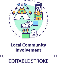 Local community involvement concept icon Vector Image