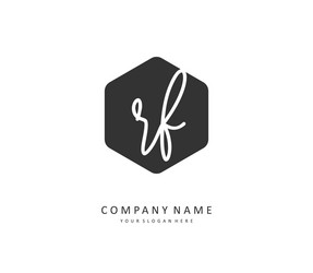 Rf initial letter handwriting and signature logo Vector Image