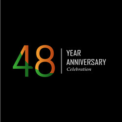48 th anniversary event party numbers template Vector Image