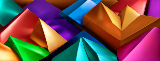 Abstract background of 3d shapes Royalty Free Vector Image