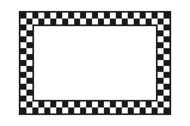 Checkered rectangle frame square race checker Vector Image