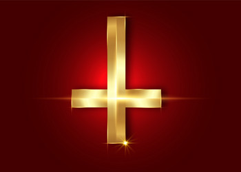 Cross saint peter or petrine isolated Royalty Free Vector