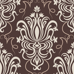 Victorian leaves seamless pattern Royalty Free Vector Image