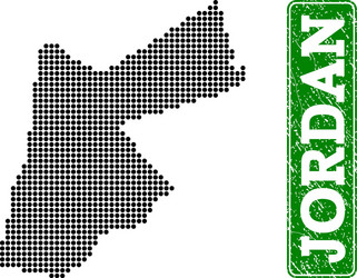 Welcome collage of map jordan and textured Vector Image