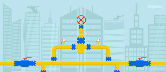 Gas pipeline construction background stock Vector Image