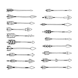 Set of hand-drawn arrows Royalty Free Vector Image