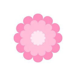 Colorful abstract flower icon logo simple minimal Vector Image