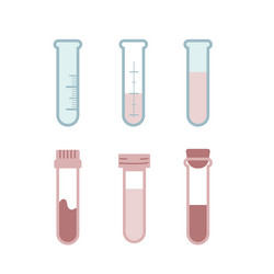 Cartoon Test Tubes Lab Set Royalty Free Vector Image