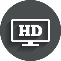 Hd widescreen tv high-definition symbol Royalty Free Vector