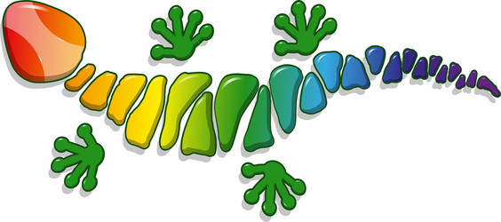 Diagram showing body part lizard Royalty Free Vector Image