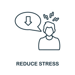 Reduce stress icon simple element from yoga Vector Image