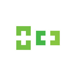 Letter m medical simple geometric square logo Vector Image