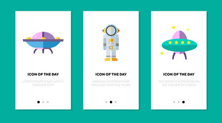 Space exploration icon set Royalty Free Vector Image