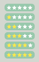 Star rating icon set eps10 Royalty Free Vector Image