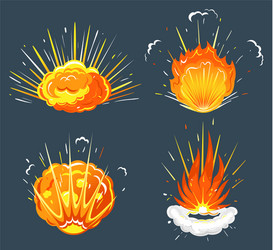 Bomb explosion Royalty Free Vector Image - VectorStock