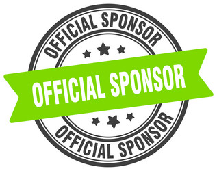 Official sponsor stamp label Royalty Free Vector Image