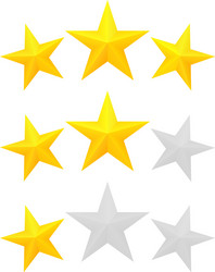 Three golden stars Royalty Free Vector Image - VectorStock