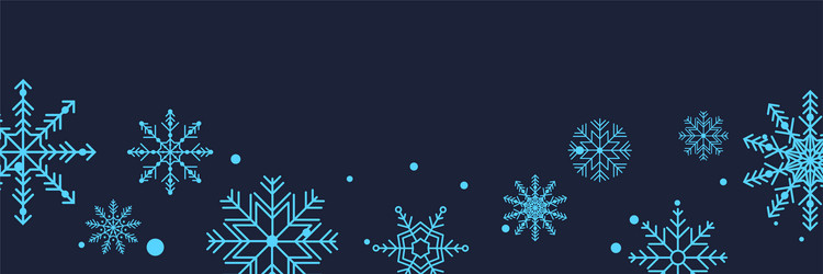 Christmas card banner background with snowflake Vector Image