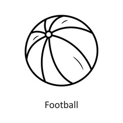 Football fill outline icon design Royalty Free Vector Image