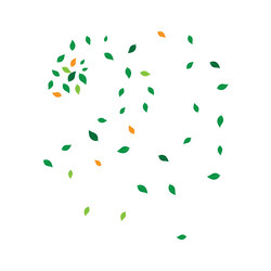 Scattered leaf background design Royalty Free Vector Image