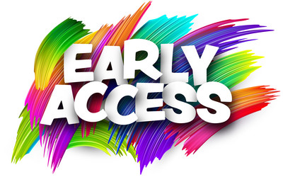 Early access paper word sign with colorful Vector Image