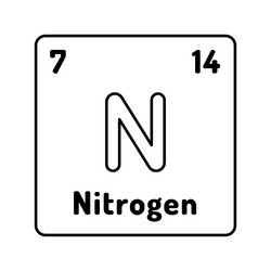 Nitrogen symbol Royalty Free Vector Image - VectorStock