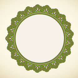 Round ornate frame Royalty Free Vector Image - VectorStock