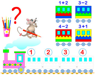 Learning numbers worksheet math easy Royalty Free Vector