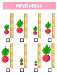 Measuring length with ruler education developing Vector Image