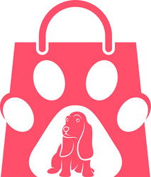 Shop dog logo design creative Royalty Free Vector Image