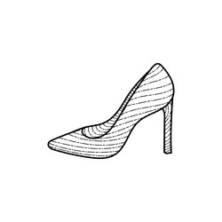 High heels line art style design Royalty Free Vector Image