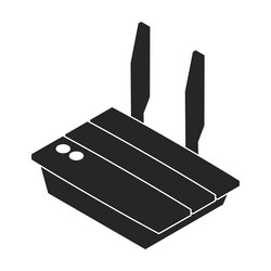 Router iconoutline logo isolated on white Vector Image